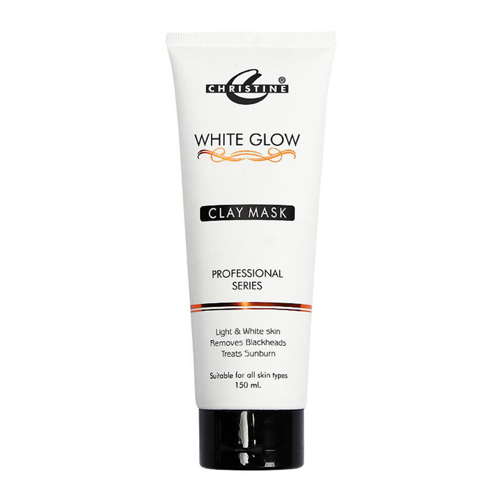 Christine White Glow Clay Mask Tube 150ml – Christine Cosmetics Pakistan
